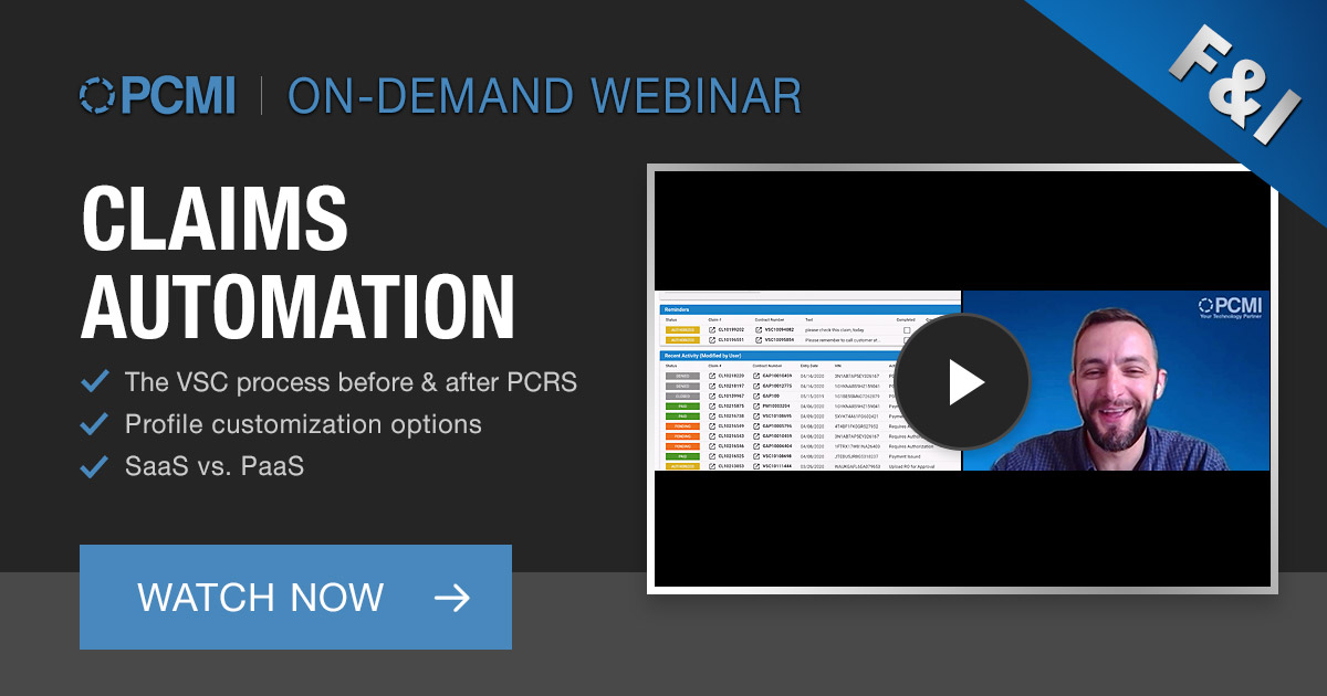 PCMI Video Webinar | Claims Automation Through PCRS