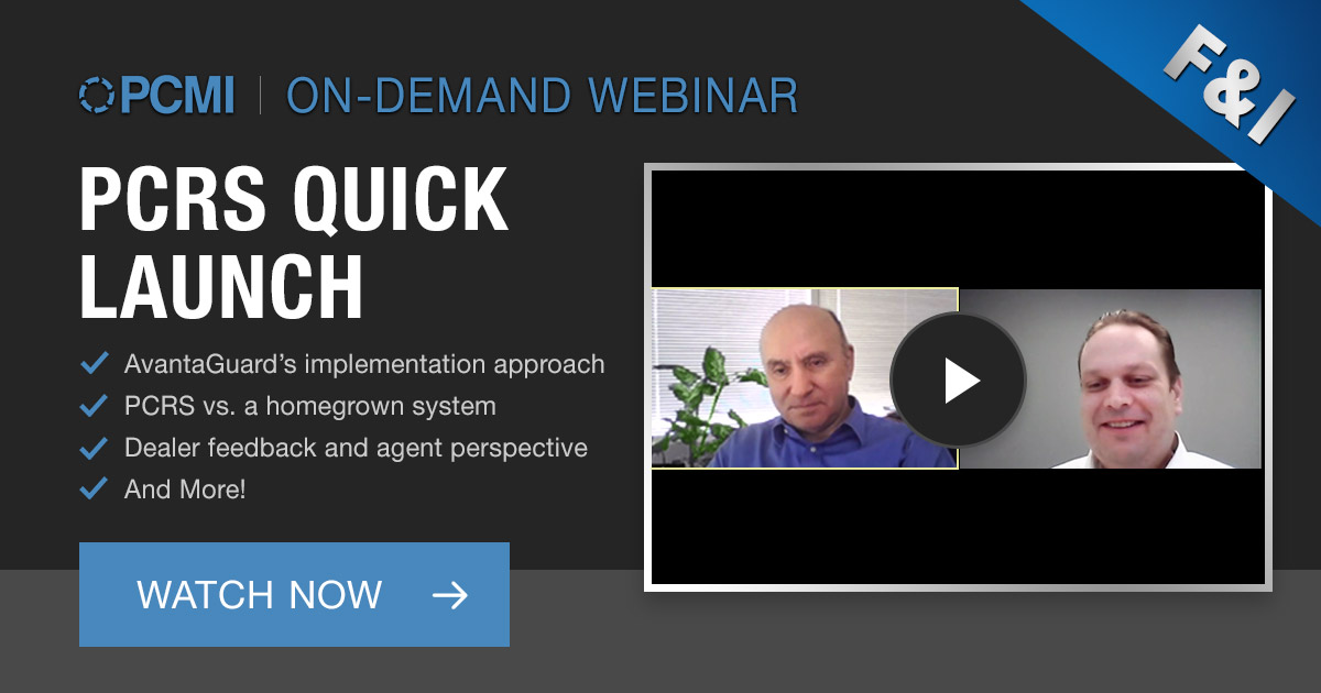 PCMI Video Webinar | PCRS Quick Launch